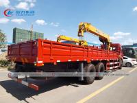China Dongfeng Cummins XCMG 12 Ton Telescopic Crane Truck with Tipping Box 6x2 for sale