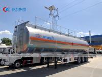 China 50CBM Aluminum Fuel Tank Trailer 13500mm Long Distance Oil Delivery for sale