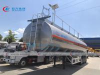 China 50CBM Aluminum Fuel Tank Trailer 13500mm Long Distance Oil Delivery for sale