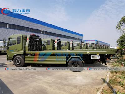 China Dongfeng Kingrun 8 Ton Flatbed Wrecker Tow Truck 7200mm LHD Military Use for sale