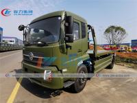 China Dongfeng Kingrun 8 Ton Flatbed Wrecker Tow Truck 7200mm LHD Military Use for sale