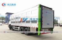 China Aluminum Alloy Dongfeng 8x4 120 Units Livestock Transport Truck 310HP for sale