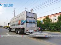 China Aluminum Alloy Dongfeng 8x4 120 Units Livestock Transport Truck 310HP for sale