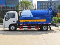 China ISUZU 2000L Water 4m³ Sewage Vacuum Truck with 80m Suction Range and Euro V Diesel Engine for sale