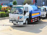 China ISUZU 2000L Water 4m³ Sewage Vacuum Truck with 80m Suction Range and Euro V Diesel Engine for sale