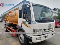 China RHD FAW J5K 10000 Liters Septic Tanker Truck 10m3 Vacuum Sewage Suction Truck for sale