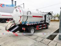 China ISUZU 6CBM Left Hand Drive Sewer Vacuum Truck 6000 Liters 130HP for sale