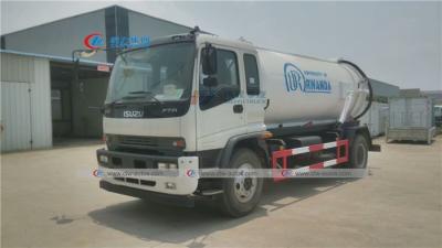 China ISUZU FTR 10000 Liters Sewage Suction Truck 95km/h Vacuum Tanker for sale