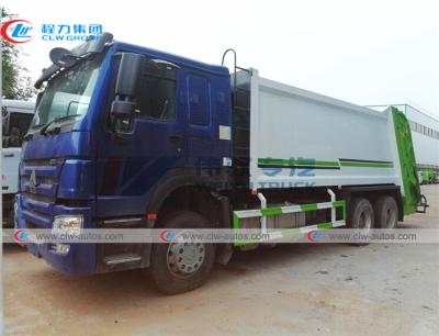 China RHD Howo 18m3 20m3 Rear Loader Garbage Compactor Truck 371hp 20tons for sale