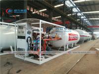 China 10 Ton 20cbm LPG Skid Station with Filling Dispenser for Cylinder and Car Refilling for sale