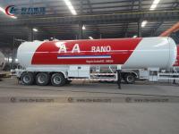 China 61cbm Liquid Propane Tank Truck 30.5mt LPG Semi Trailer 12R22.5 12PR Tire for sale