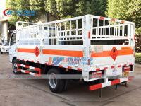 China Dongfeng 5 Ton LPG Gas Cylinder Delivery Truck with 1 Ton Lifting Platform 120hp for sale