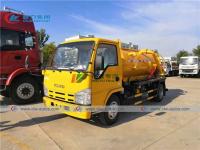 China ISUZU 100P Diesel Vacuum Sewage Truck 3000L 3m³ Capacity with 80m Suction Range and Euro V Engine for sale