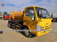 China ISUZU 100P Diesel Vacuum Sewage Truck 3000L 3m³ Capacity with 80m Suction Range and Euro V Engine for sale