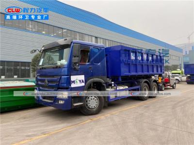 China SINOTRUK HOWO 6x4 20cbm Hook Lift Garbage Truck with 336hp Engine and 16Mpa Hydraulic System for sale