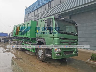 China SINOTRUK HOWO 20m3 Roll Off Garbage Truck Hydraulic Arm Removable Carriage 6x4 for sale