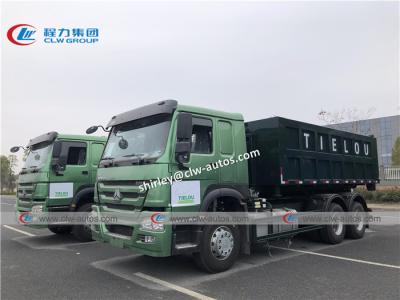 China Sinotruk Howo 336hp 20m3 Roll On Roll Off Garbage Truck Hook Lift for sale