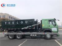 China Sinotruk Howo 336hp 20m3 Roll On Roll Off Garbage Truck Hook Lift for sale