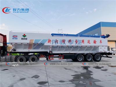 China 380V Electric Discharge Bulk Feed Trailer 20 Ton 25 Ton 30 Ton 57 CBM for sale