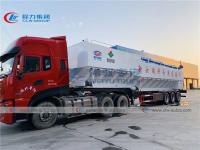 China 380V Electric Discharge Bulk Feed Trailer 20 Ton 25 Ton 30 Ton 57 CBM for sale