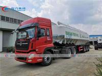 China Tri Axle 25T 30T Hydraulic Livestock Feed Bulk Transport Semi Trailer 57cbm for sale
