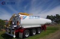 China ADR Standard 3 Axles Grain End Tagalong Semi Trailer 10600mm 30000L for sale
