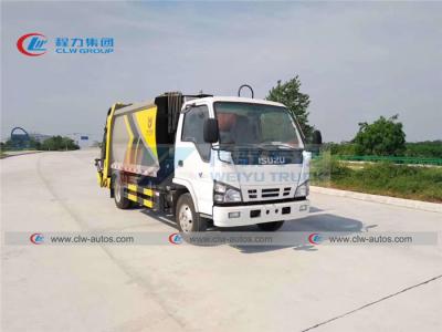 China ISUZU 600P 5cbm Hydraulic Garbage Compactor Truck 120HP Euro IV for sale
