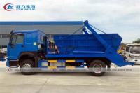 China Sinotruk Howo 4x2 10m³ Swing Arm Garbage Truck with Hydraulic Lift System | 266HP Engine | 9-Speed Transmission for sale