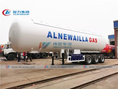 China FUWA Axle 25T 54000L LPG Tanker Trailer with Sun Shelter for Propane Transport for sale