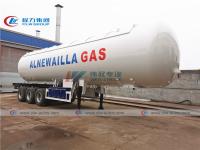 China FUWA Axle 25T 54000L LPG Tanker Trailer with Sun Shelter for Propane Transport for sale