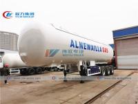 China FUWA Axle 25T 54000L LPG Tanker Trailer with Sun Shelter for Propane Transport for sale