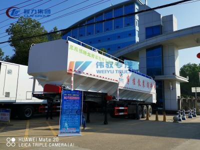 China 50T 60T FUWA 3 Axle Livestock Feed Transport Semi Trailer 47 CBM for sale