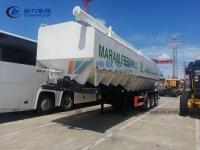 China Dongfeng 50cbm 60cbm Semi Trailer Feed Transport Truck for Poultry Livestock for sale