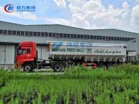 China Dongfeng 50cbm 60cbm Semi Trailer Feed Transport Truck for Poultry Livestock for sale