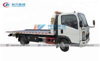 China Sinotruk HOWO 4x2 Platform Towing Truck 4T Flatbed Road Rescue Wrecker 8490mm for sale