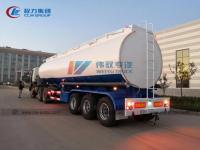 China 3 Axle 38cbm 50cbm Oil Refueling Semi Trailer Truck Fuel Tank Dispenser for sale