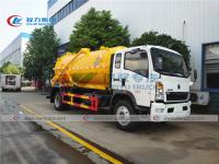 China Howo 160HP 8m3 Vacuum Sewage Suction Truck Diesel Engine 8000Liters for sale