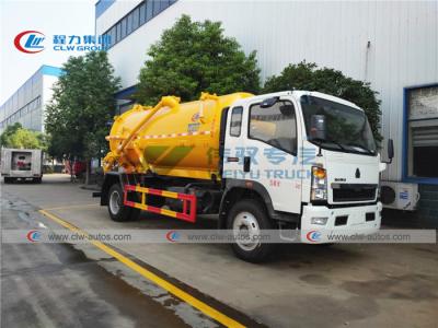 China Howo 160HP 8m3 Vacuum Sewage Suction Truck Diesel Engine 8000Liters for sale