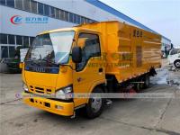 China ISUZU 4X2 Vacuum Road Sweeper Truck 4cbm Garbage 5cbm Water Left Hand Drive for sale