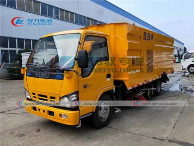 China ISUZU 4X2 Vacuum Road Sweeper Truck 4cbm Garbage 5cbm Water Left Hand Drive for sale