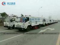 China JMC 4 Brushes 8cbm Stainless Steel Road Cleaning Vehicle Vacuum Street Sweeper Truck 8000L for sale