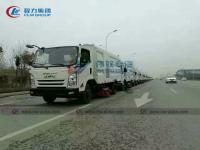 China JMC 4 Brushes 8cbm Stainless Steel Road Cleaning Vehicle Vacuum Street Sweeper Truck 8000L for sale
