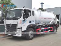 China Foton Auman 240HP 10000L Sewer Vacuum Truck for Liquid Disposal Collection for sale