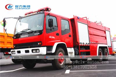 China ISUZU CXA 6X4 Left Hand Drive 10000L Fire Fighting Truck with 60L/S Pump and Euro IV Engine for sale