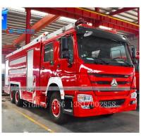 China Sinotruk Howo 6X4 Fire Truck with 10,000L Water Tank and 18-25m Aerial Tower for Industrial Fire Protection for sale
