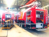 China Sinotruk Howo 6X4 Fire Truck with 10,000L Water Tank and 18-25m Aerial Tower for Industrial Fire Protection for sale