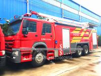 China Sinotruk Howo 6X4 Fire Truck with 10,000L Water Tank and 18-25m Aerial Tower for Industrial Fire Protection for sale