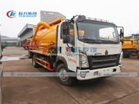 China SINOTRUK HOWO 8000 Liters Sewer Cleaning Truck Sewage Vacuum Tanker 4x2 for sale