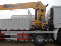 China Sinotruk Howo 6x4 8 Ton 10 Wheel Truck Mounted Telescopic Boom Crane 8000kg for sale