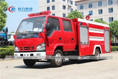 China ISUZU 600P 3 Ton Water Foam Fire Truck 3000L CB10/30 Pump for sale